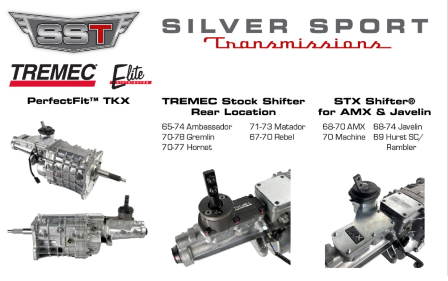 Silver Sport Transmissions Tremec TKX 5-Speed For AMC Cars